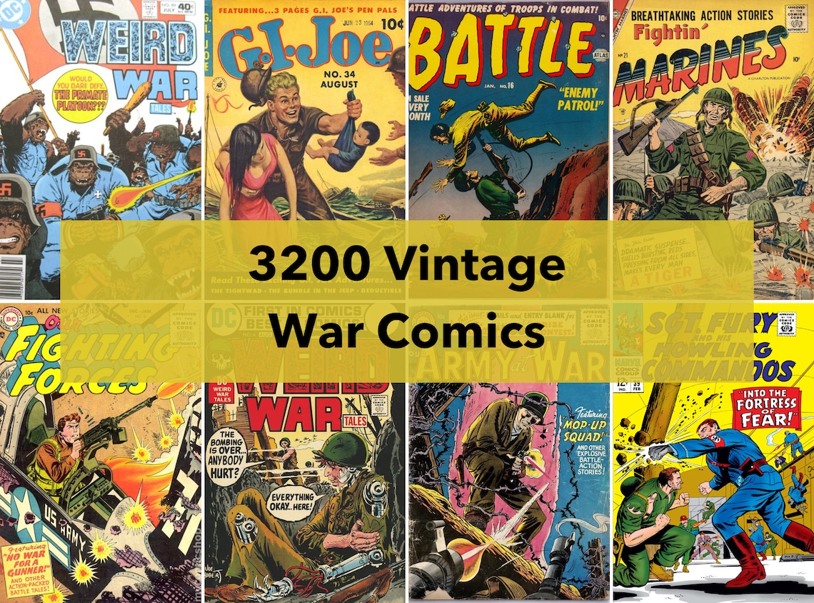 War Comics War Book Digital Comics Comics 3200 War Comics - Etsy