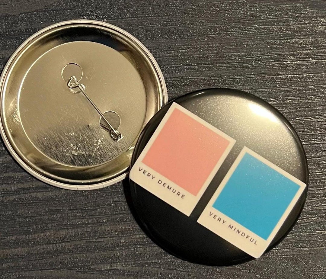 Very Demure Very Mindful Pantone Colors Button Pin - Etsy