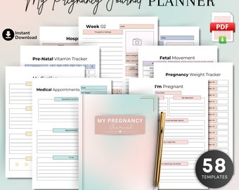 Pregnancy Planner Printable, Printable Pregnancy Journal, Expecting Mom ...