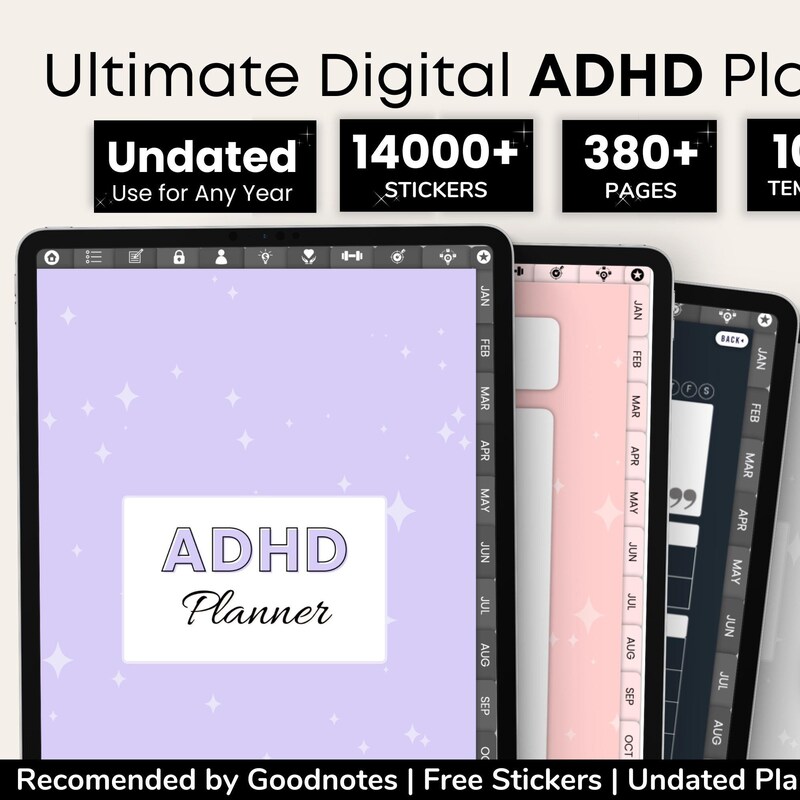 Adhd Digital Planner - Etsy Canada