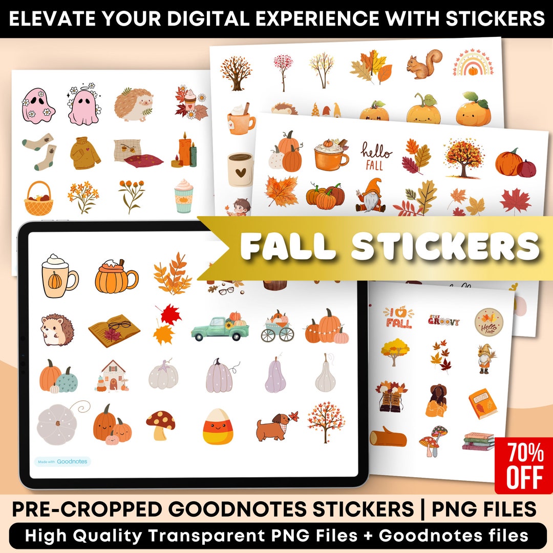Fall Digital Stickers, Autumn Digital Stickers, Winter Goodnotes ...