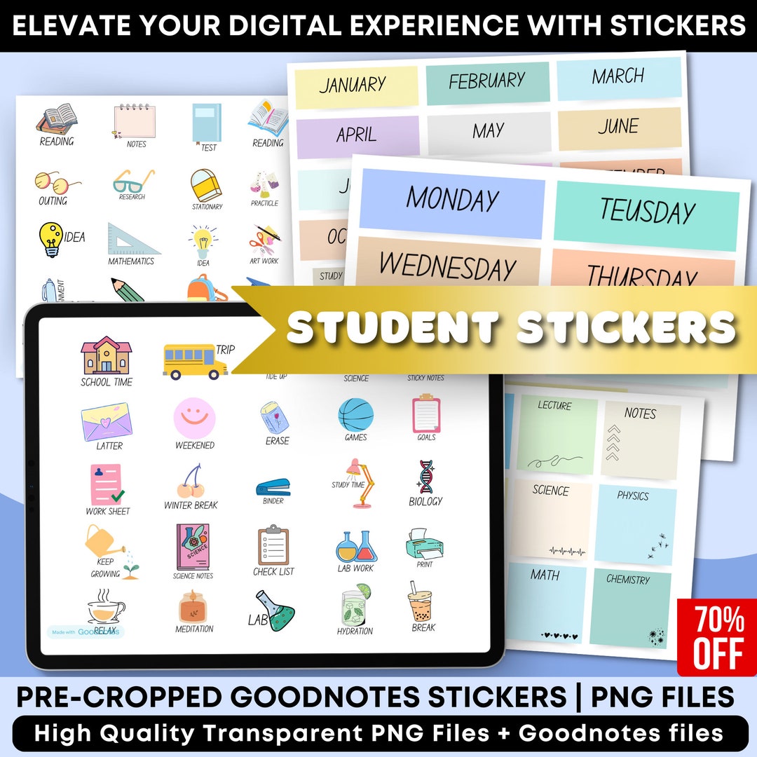 Student Digital Stickers, Study Sticker, Science Sticker, Lab Stickers ...
