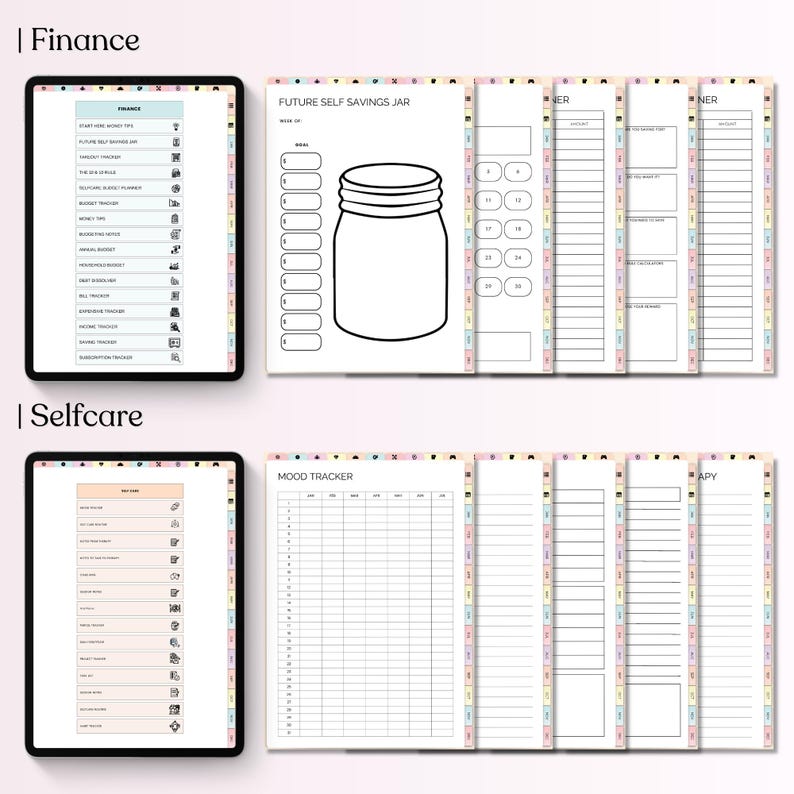 Rainbow Digital Planner 2025 2026, Goodnotes iPad Planner, Notability ...