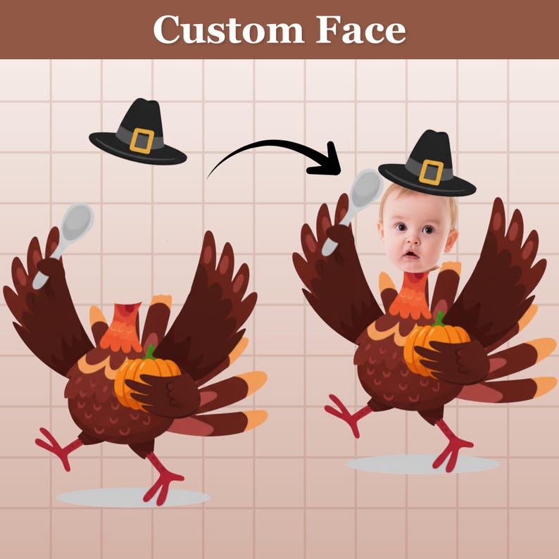 Thanksgiving Photo Frames, DIY Turkey Pilgrim Characters (editable File ...
