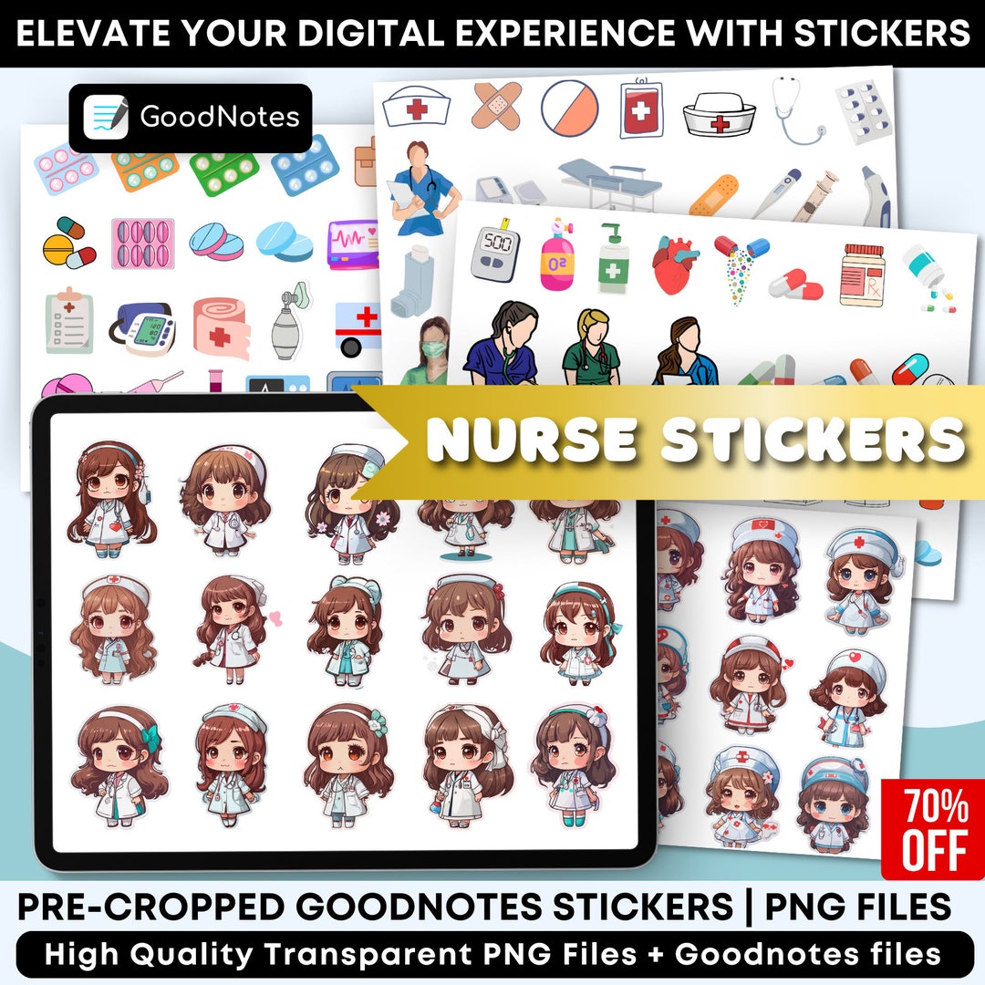 250+ Nurse Stickers, Nurse Png Stickers, Nurse Svg Bundle, Sticker ...