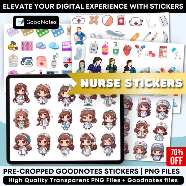 Nurse Stickers - Etsy