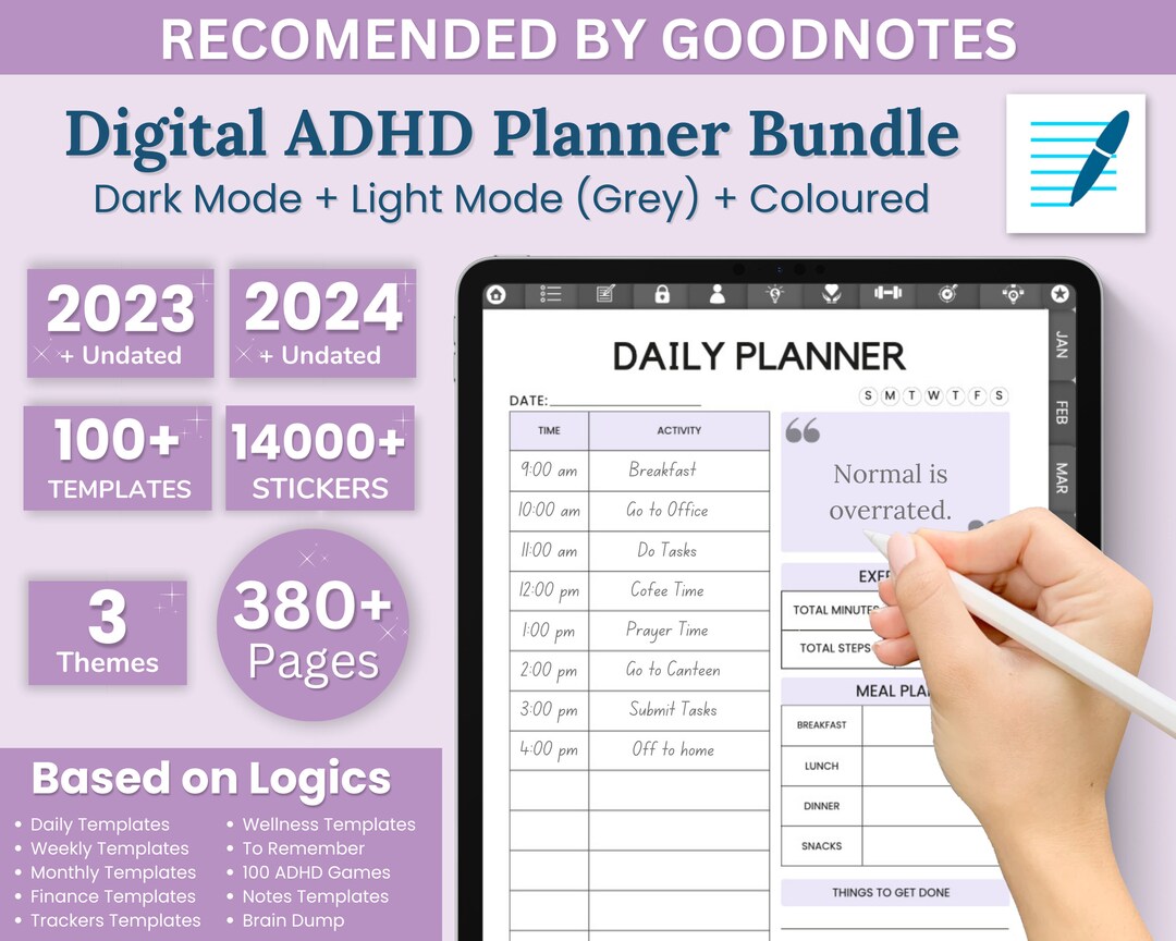 ADHD Digital Planner made by an Adhder for Ipad, Goodnotes Android ...