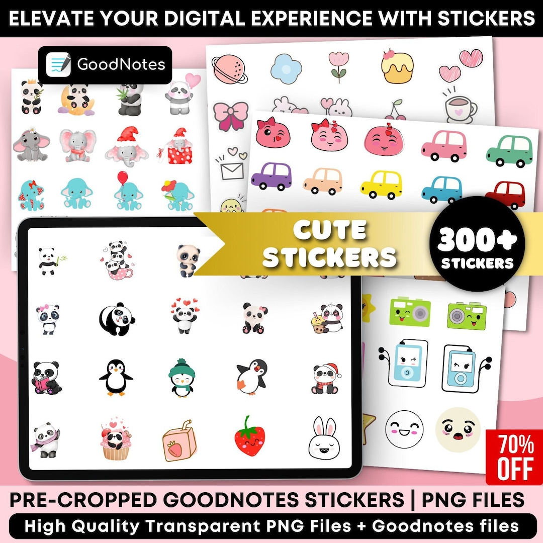Cute Sticker Bundle, Digital Sticker Pack, Aesthetic Sticker Bundle ...