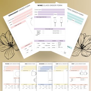 Order Forms Bundle, Small Business Forms Bundle, T-shirt Order Form ...