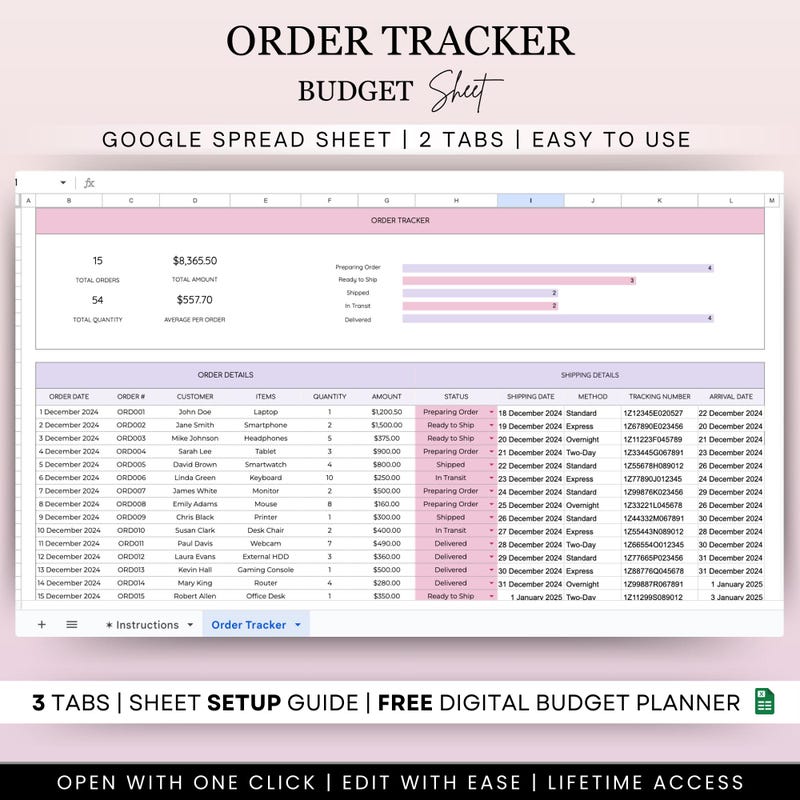Access Budget Tracker - Etsy UK