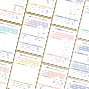 Small Business Order Forms Bundle: Editable Invoice Templates (digital ...