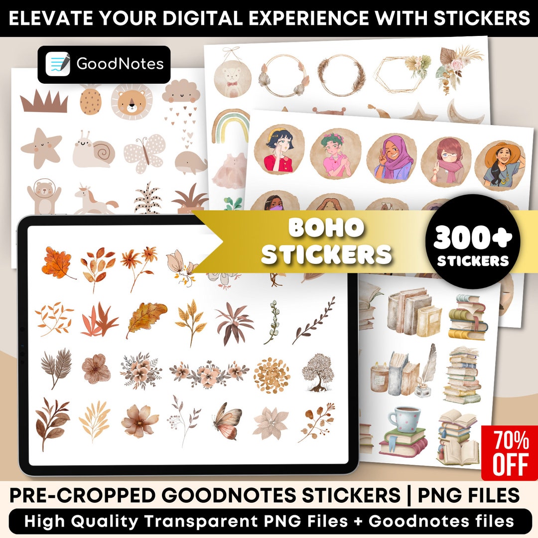 Aesthetic Boho Stickers | Boho Floral Stickers | That Girl Minimal ...
