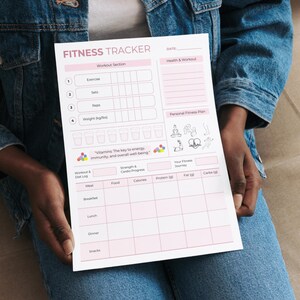 Printable Fitness Tracker: Goal Worksheet, A4/letter Size (digital ...