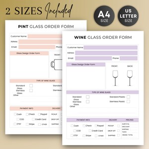 Order Forms Bundle, Small Business Forms Bundle, T-shirt Order Form ...