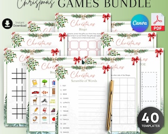 Printable Christmas Game Bundle | Christmas Party Games | Christmas ...