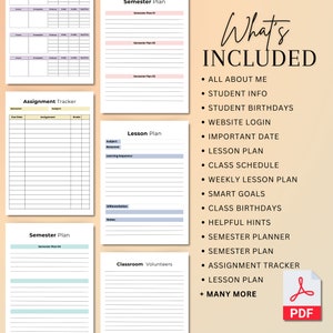 Printable Teacher Planner 2024-2025: Lesson Plans, Schedules (A4/US ...