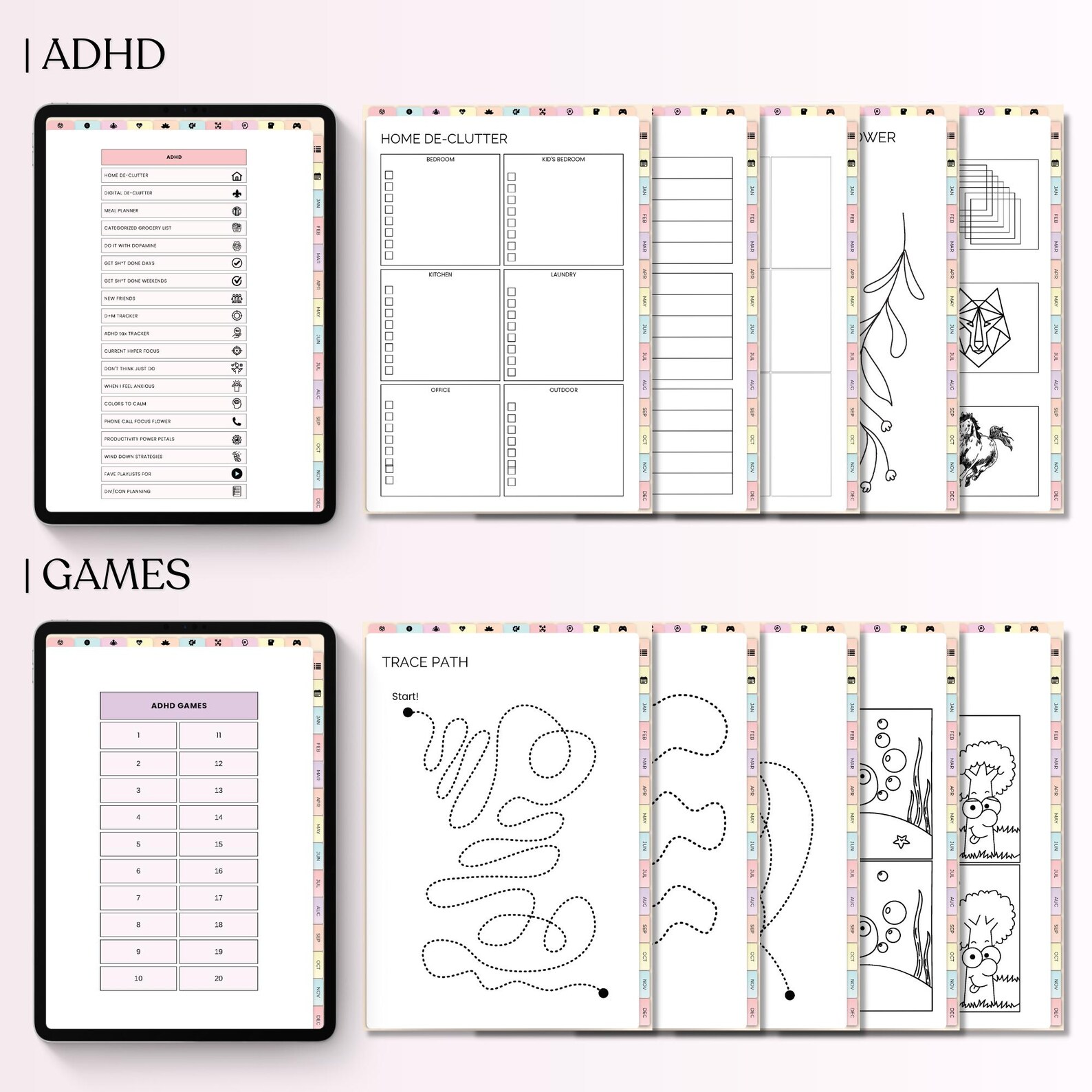 Rainbow Digital Planner 2025 2026, Goodnotes iPad Planner, Notability ...