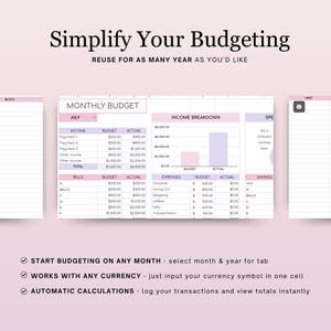 Budget Planner Google Sheet Monthly Budget Spreadsheet Paycheck Budget ...