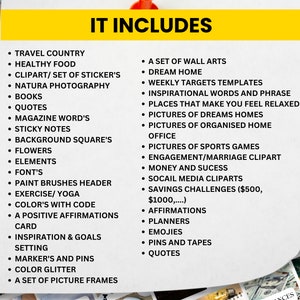 Ultimate Vision Board Kit Bundle 2023 Vision Board Printable Law of ...