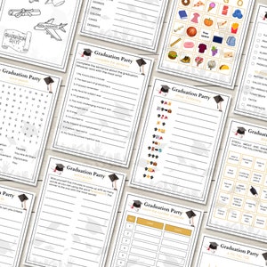 30+ Printable Graduation Party Games With Answer Sheets, 2024 ...