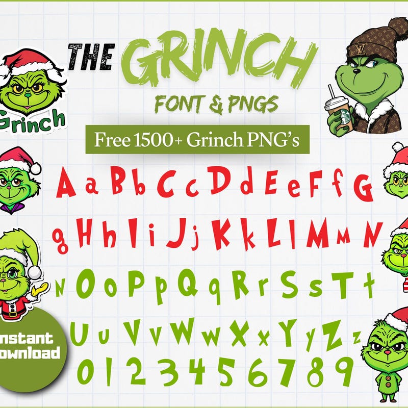 Grinch Clipart - Etsy