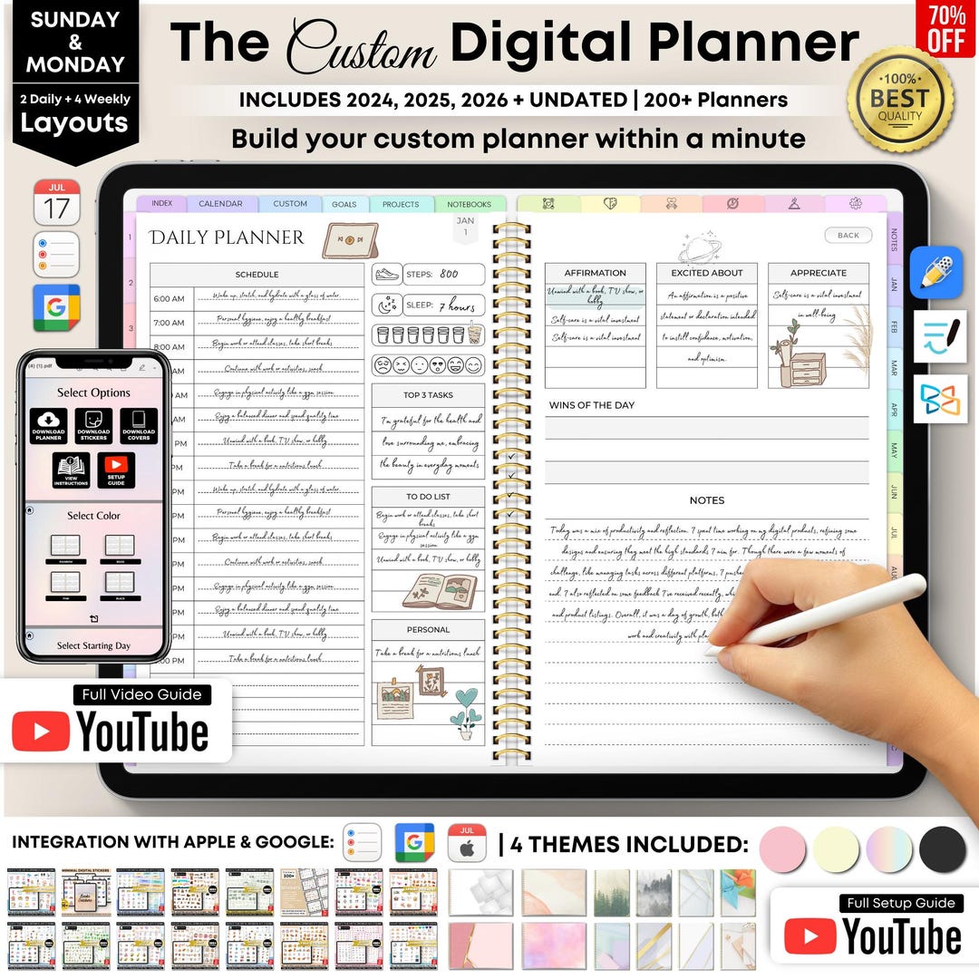 2025 Digital Planner: Daily, Weekly, Monthly Journal (goodnotes ...