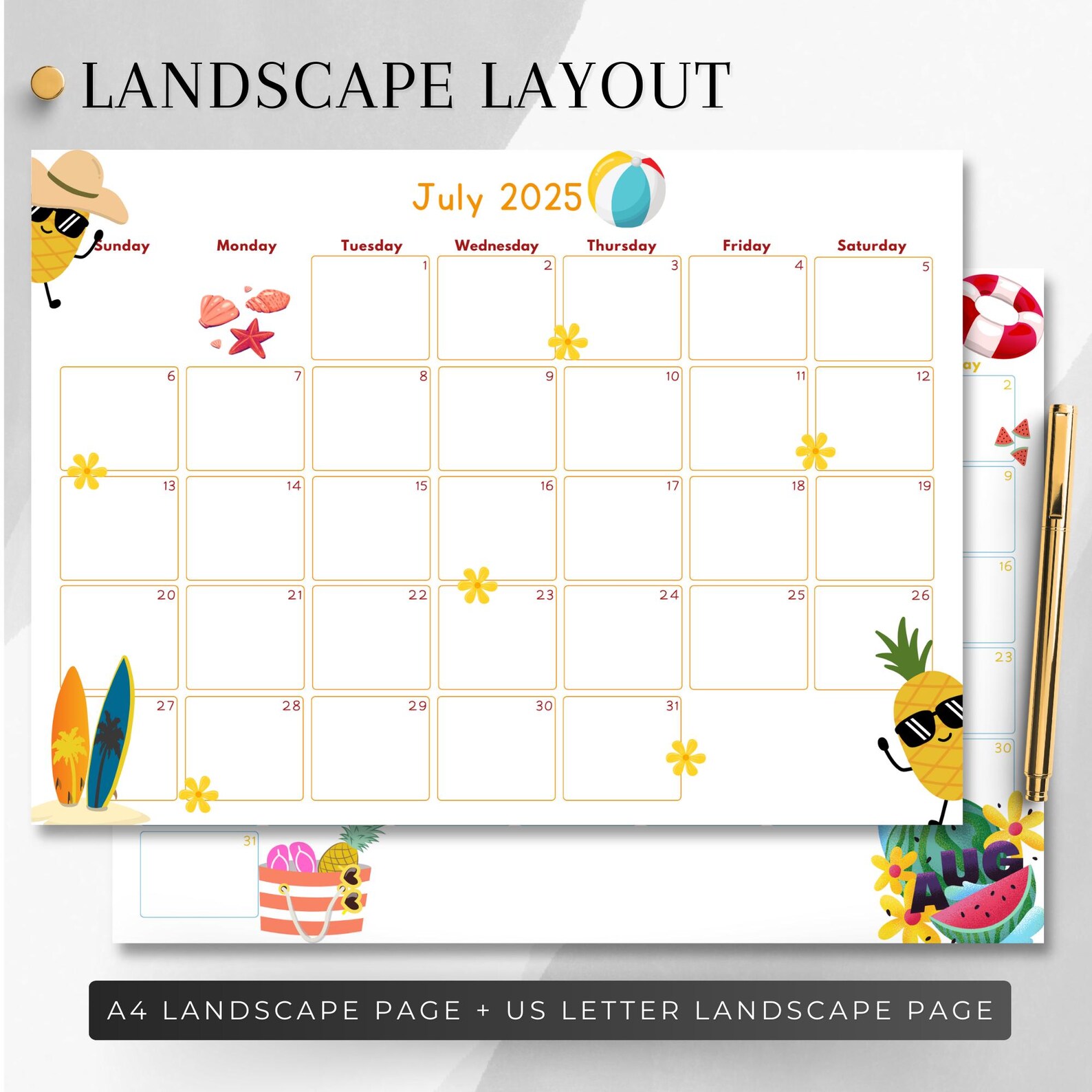 2025-2026 Kids Calendar Printable, Monthly Planner (PDF) - Etsy