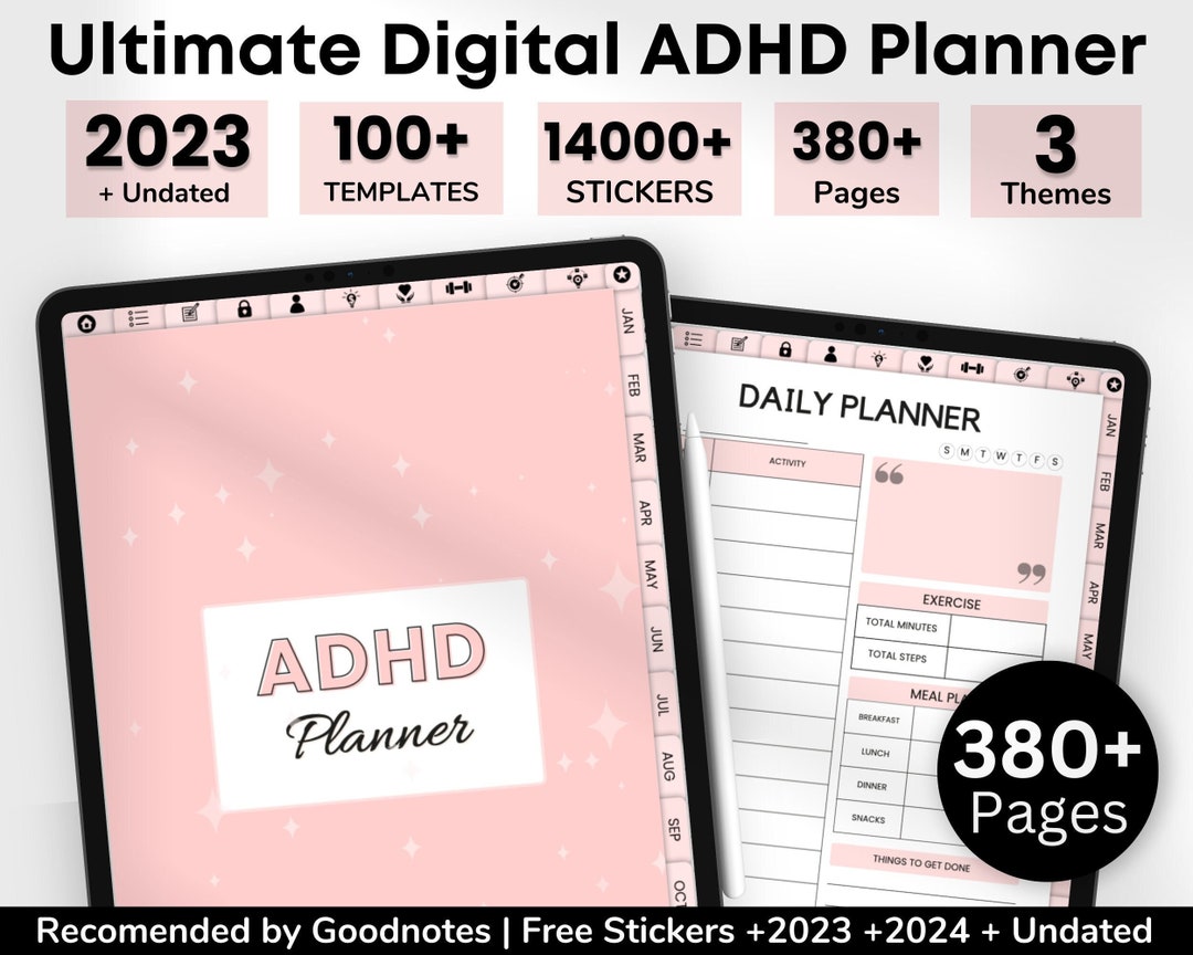 2023 ADHD Planner, ADHD Daily Planner, Digital Goodnotes Planner, Adhd ...