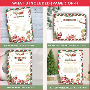 Editable Elf Christmas Set, Printable Elf Letter Bundle, Elf Arrival ...