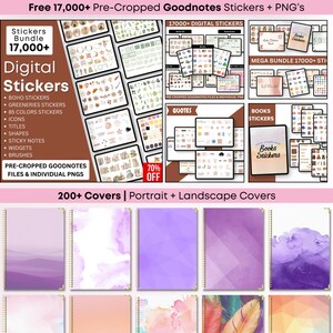 2025-2026 Digital Planner: Rainbow Theme, 17000+ Stickers (goodnotes ...
