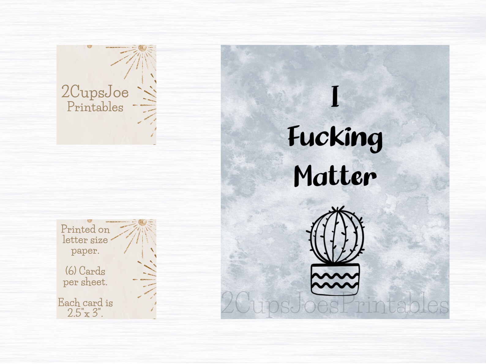 Printable Swear Word Affirmation Cards Vision Board Encouragement Cards ...