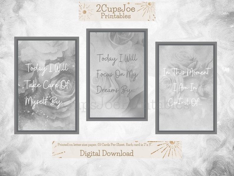 Printable Reflection Journal Cards Set 3 Vision Board - Etsy