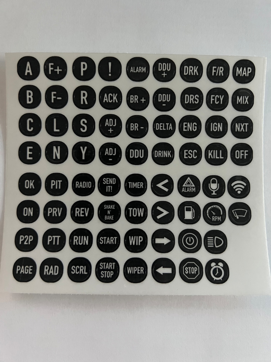 Sim Racing Wheel & Button Box 10mm Stickers - Fanatec/iracing/assetto ...