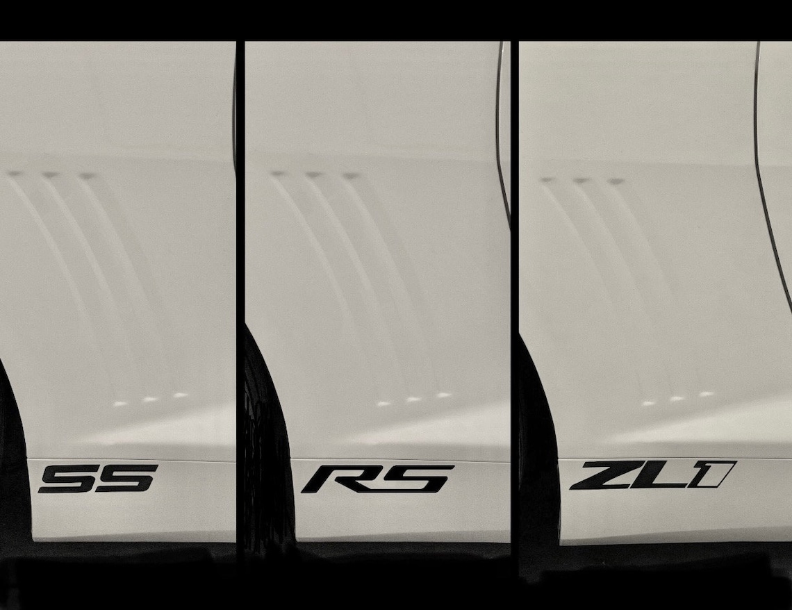 Camaro SS / RS / ZL1 Vinyl Decals Stickers - (set of 2) - Read ...