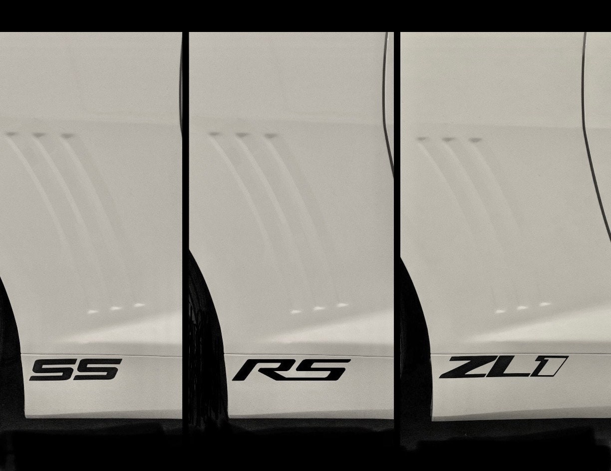 Camaro SS / RS / ZL1 Vinyl Decals Stickers - (set of 2) - Read ...