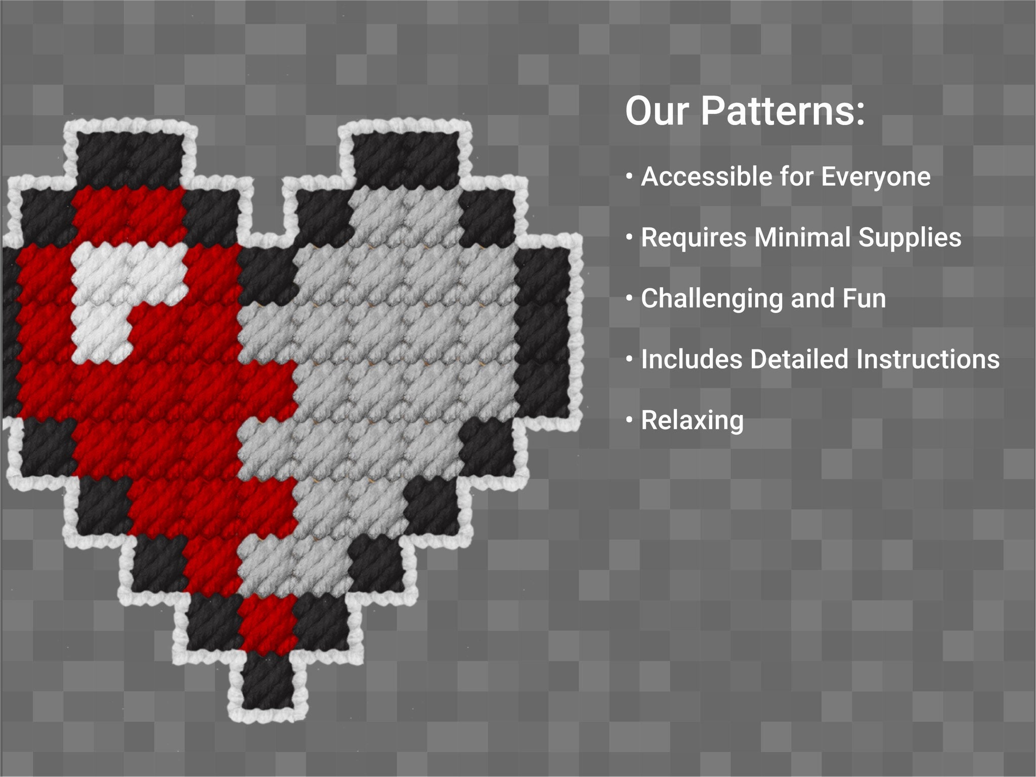 Heart #2 – Video Game Heart Meter Plastic Canvas Pattern - Etsy