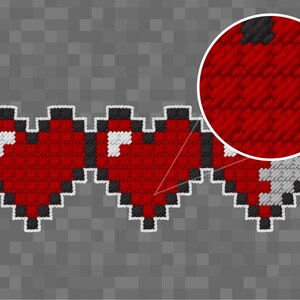 Heart #2 – Video Game Heart Meter Plastic Canvas Pattern - Etsy