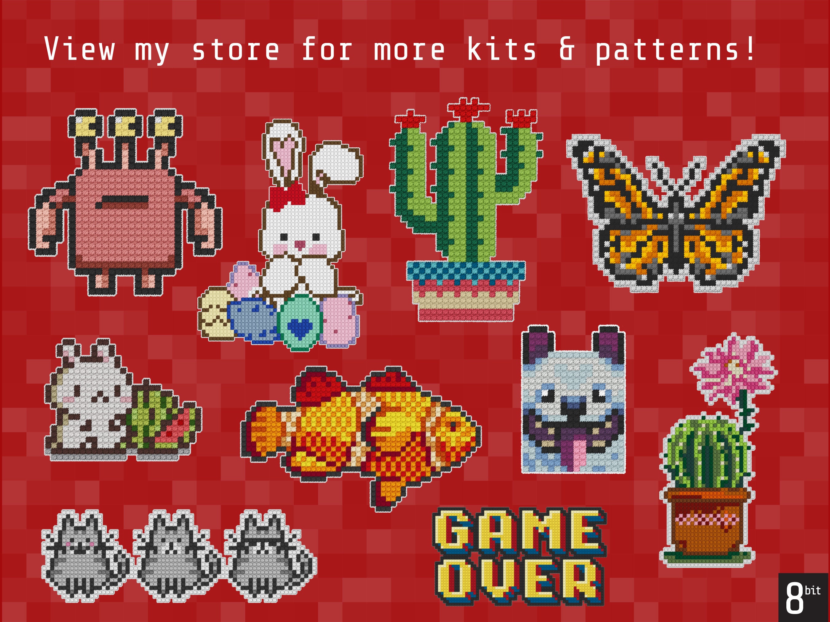 Heart Pixel Pattern for Beginners | Includes Four Variations | Great ...