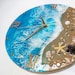 Resin Ocean Clock, Teal Wall Clock, Ocean Wave Clock, Beach Theme Room ...