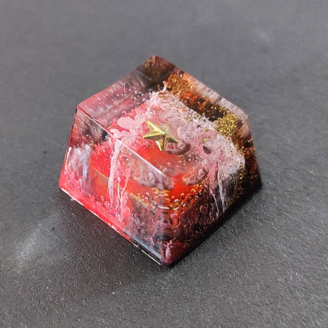 Red Galaxy Custom Resin Keycaps, OEM Profile Keycaps, Gamer Gifts - Etsy