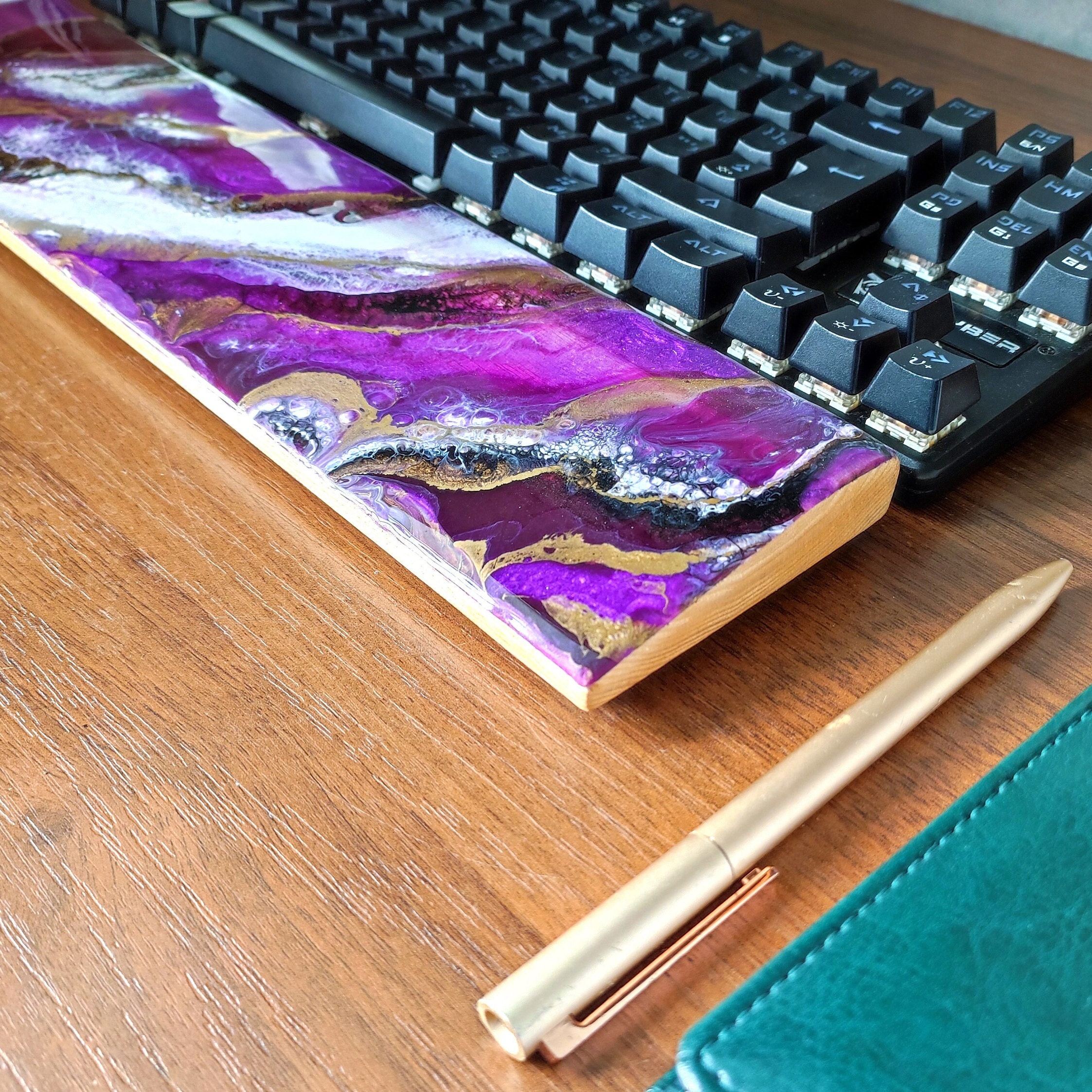 Keyboard Wrist Rest Resin Wood and Resin Wrist Rest Keyboard - Etsy