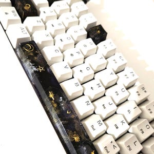 Resin Night Sky Keycap: Black Gold Star Keyboard Accessory - Etsy