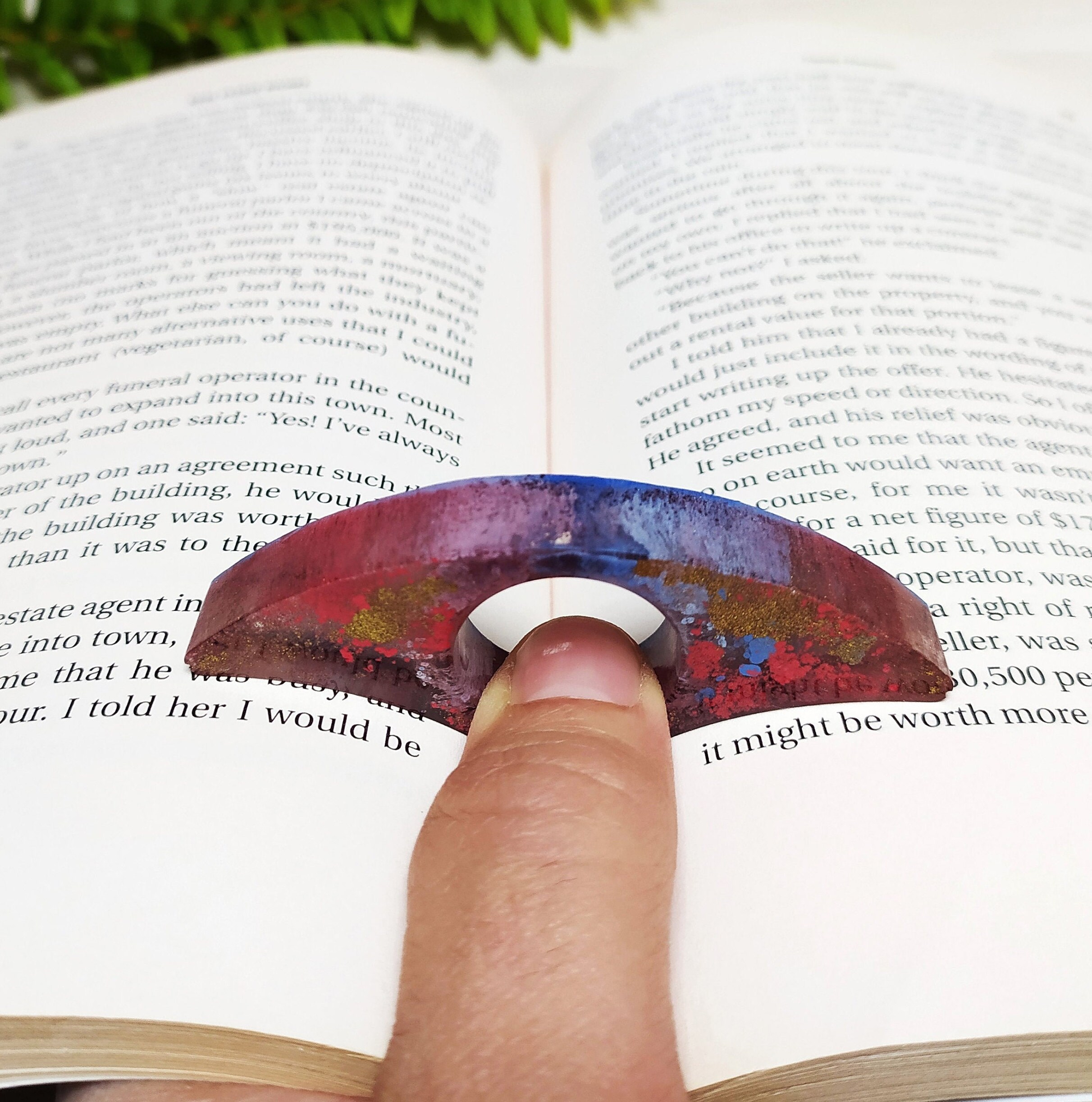 Bright Book Page Holder, Resin Thumb Page Holder, Reading Holder ...