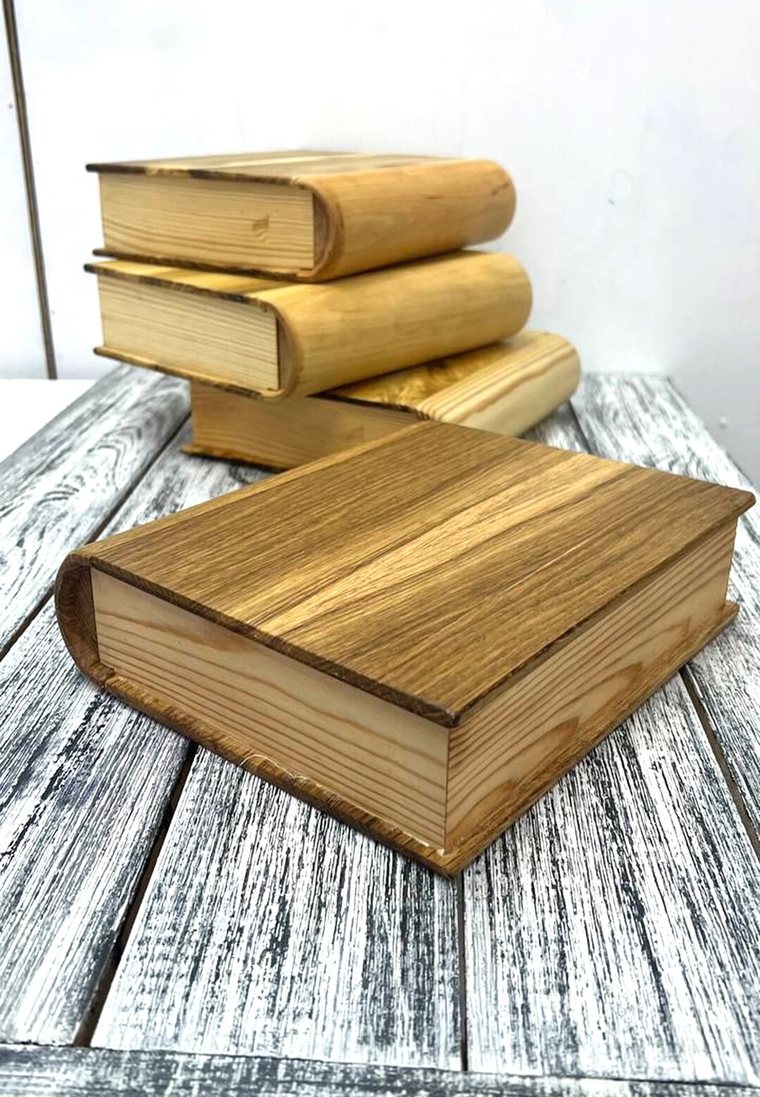 Wood Book Box With Secret Personalized Casket Money Storage - Etsy