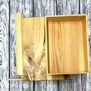Personalized Oak Wood Book Box: Secret Stash Casket - Etsy
