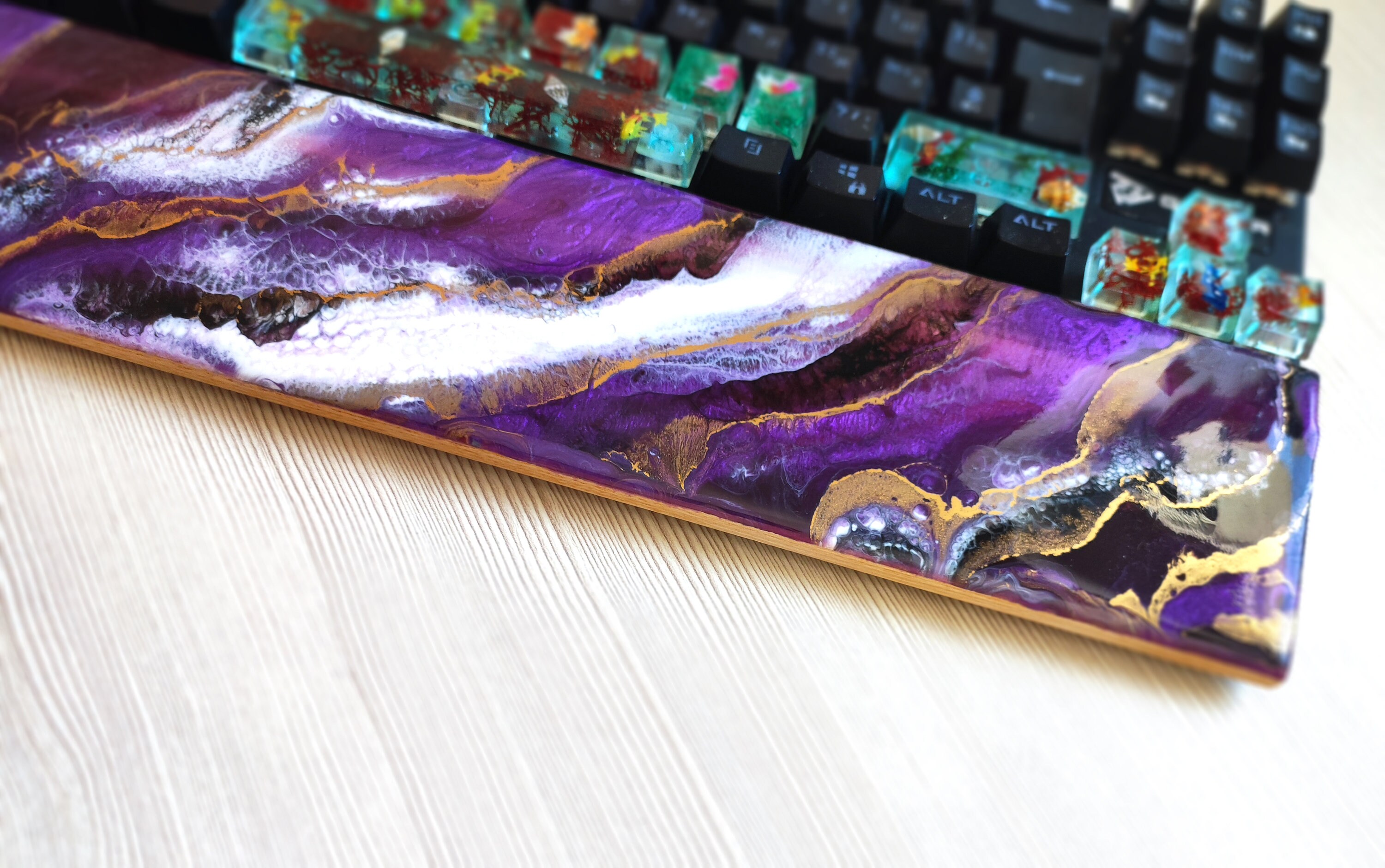 Keyboard Wrist Rest Resin Wood and Resin Wrist Rest Keyboard - Etsy