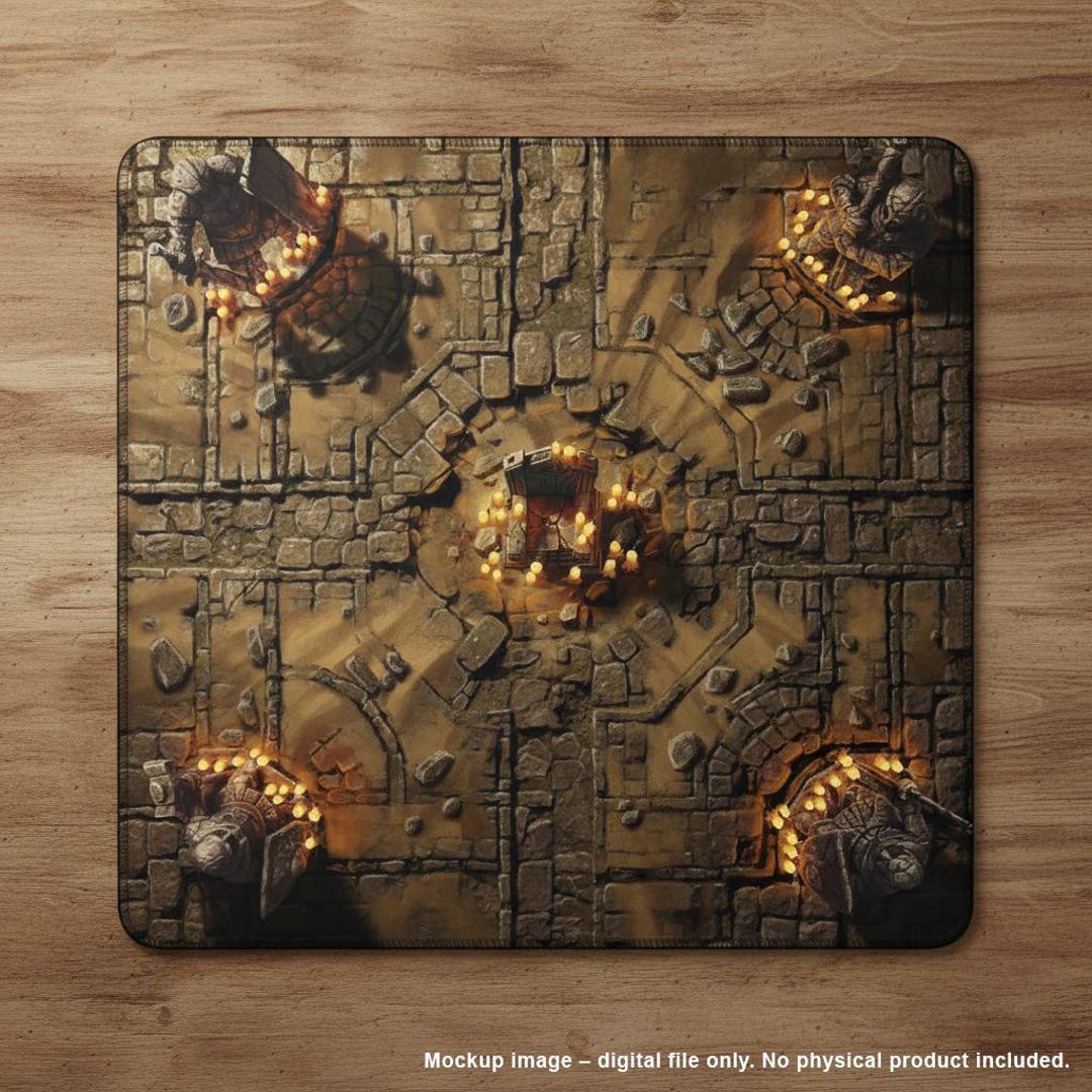 Fantasy Card Game Playmat Printable – 3 Field Sizes in One Design ...