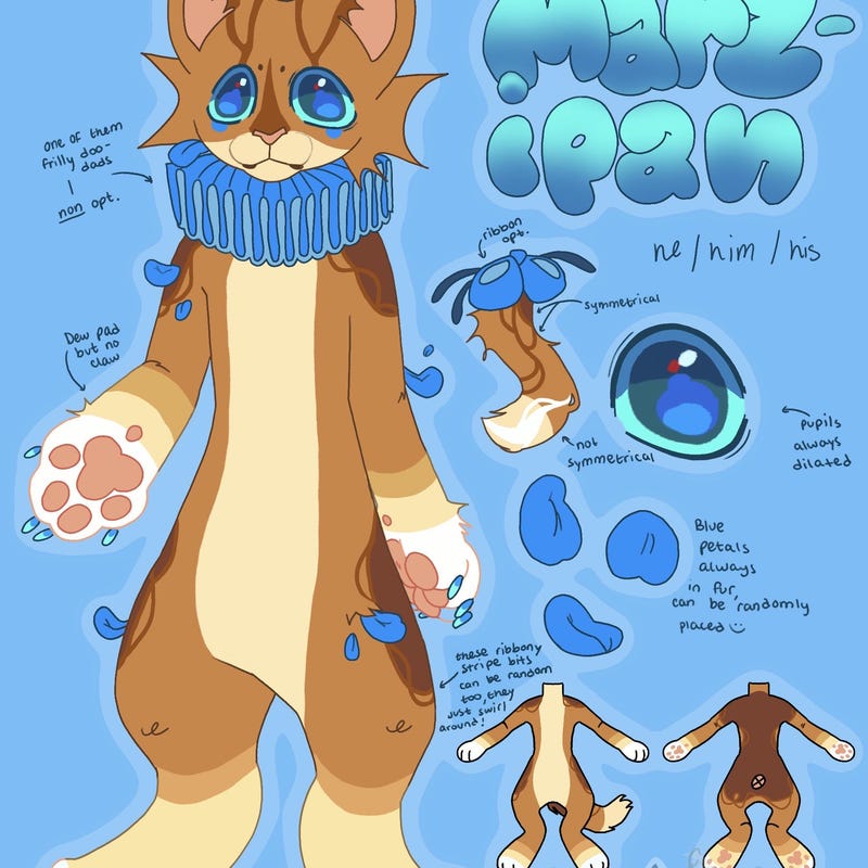 Furry Ref Sheet - Etsy