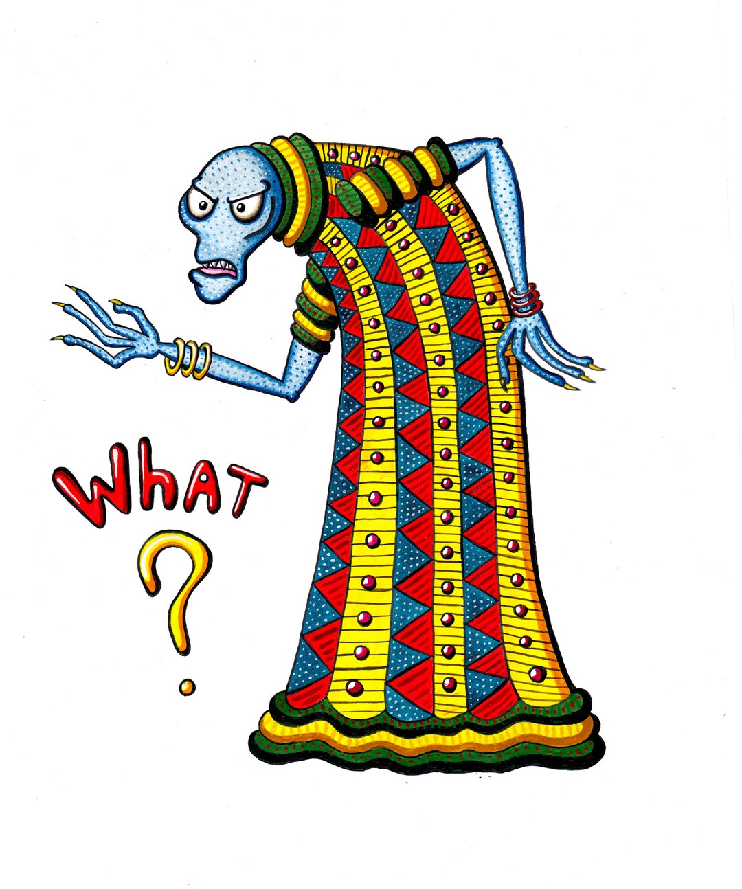 Angry Alien Art Print, Digital Art Print, Alien Funny, Alien Art ...