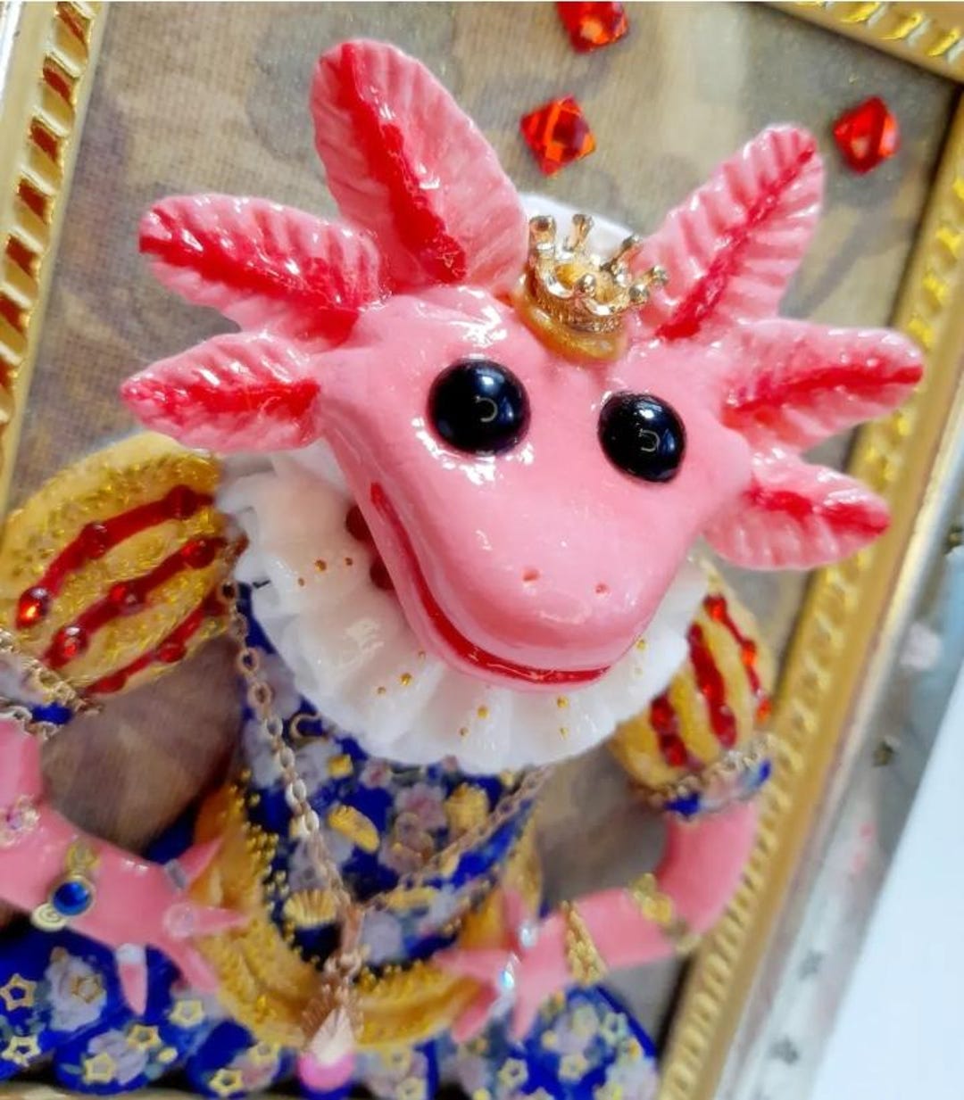 Axolotl Queen Wall Hanging Framed Wall Decoration Amphibians Cute ...